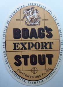 Drink Label: Boags Export Stout (J. Boag And Son Brewing LTD ...