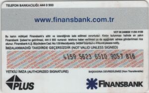 Bank Card: Card Finans 24 (Finansbank, Türkiye (Turkey)Col:TR-VE-0079.02