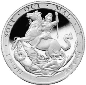 Coin: 5 Sovereign (Silver Quintuple Sovereign) (Gibraltar) (Sovereign)
