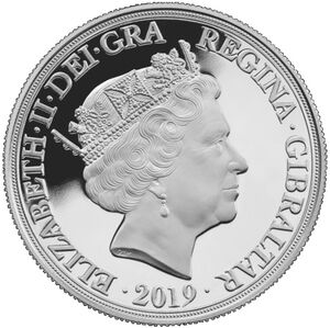Coin: ¼ Sovereign (Quarter Silver Sovereign) (Gibraltar) (Sovereign)