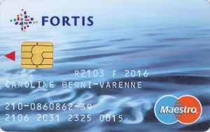 Bank Card: Fortis (ASLK-CGER Fortis Bank, Belgium) Col:BE-MS-0014-2