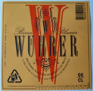 Drink Label: Wuhrer (Birra Wührer Brescia, ItalyCol:IT-BEER-000228