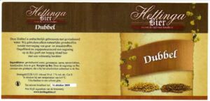 Drink Label: Hettinga Dubbel (De Zwolse Stadsbrouwerij, NetherlandsCol ...