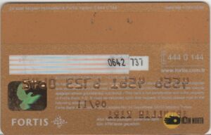 Bank Card: FORTIS WORLD [ Visa Gold ] (Fortis Bank, Turkey) Col:TR-VI-0464