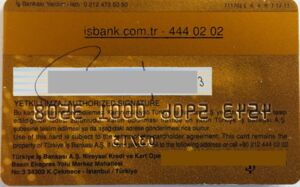 Bank Card: maXimum (Türkiye İş Bankası, Türkiye (Turkey)Col:TR-VI-0468
