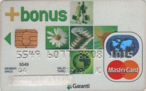 Bank Card: Garanti + Bonus (Garanti Bankası, Turkey) Col:TR-MC-0180.02