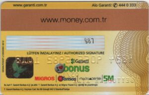 Bank Card: Garanti-Money (Garanti Bankası, Türkiye (Turkey)Col:TR-VI ...