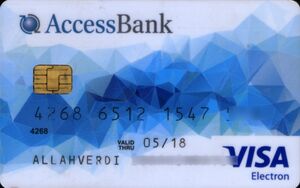 Bank Card: Access Bank Mosaic Blue (Access Bank, AzerbaijanCol:AZ-VE-0017