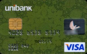 Bank Card: UniBank Visa Green (Unibank, AzerbaijanCol:AZ-VI-0027