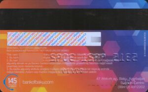 Bank Card: Bolkart (Bank of Baku, AzerbaijanCol:AZ-MC-0014.03