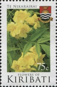 Stamp: Te Nikarairai (Kiribati(Kiribati Flowers) Mi:KI 1180,Sn:KI 1042 ...