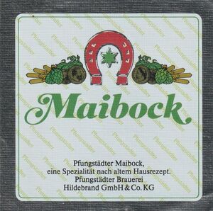Drink Label: Pfungstädter Maibock (Pfungstädter Brauerei Hildebrand GmbH., Germany, Federal ...