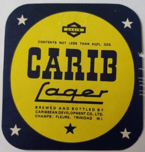 Drink Label: Carib Lager (Carib Brewery LTD., Trinidad and TobagoCol:TT ...