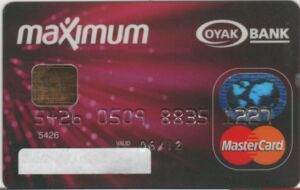 Bank Card: Maximum Oyak Bank (Oyak Bank A.Ş., Turkey) Col:TR-MC-0446