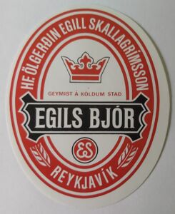 Etiqueta de bebida: Egils Bjor (Ölgerdin Egill Skallagrimsson ...