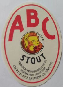 Drink Label: ABC Stout (Asia Pacific Breweries Ltd., SingaporeCol:SG ...