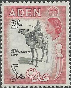 Briefmarke: Aden Protectorate Levy, Dromedary (Camelus dromedarius ...