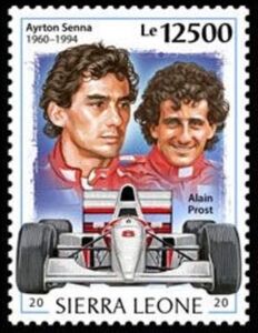 Stamp: 60th Anniversary of the Birth of Ayrton Senna (Sierra Leone ...