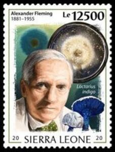 Stamp: 65th Anniversary of the Death of Alexander Fleming (Sierra Leone ...