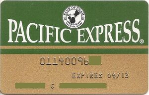Bank Card: Pacific Express (Bank Of Guam, GuamCol:GU-GM-0001
