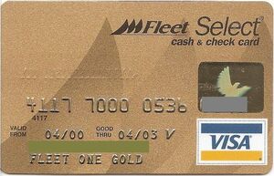 Tarjeta de Banco: Fleet Select (Fleet Bank, Estados Unidos de ...