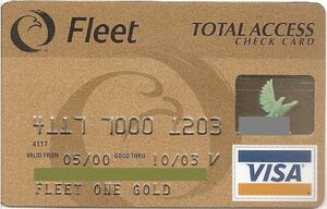 Bank Card: Fleet Total Access (Fleet Bank, United States of AmericaCol ...