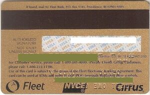 Bank Card: Fleet Total Access (Fleet Bank, United States of AmericaCol ...