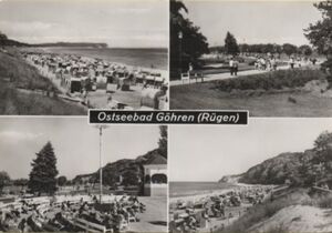 Carte postale: Ostseebad Göhren (Rügen) – Strand + Kuranlagen ...