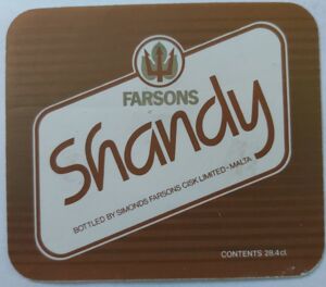 Drink Label: Shandy Farsons (Simonds Farsons Cisk Plc., MaltaCol:MT ...