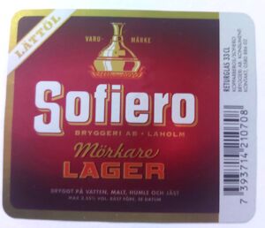Drink Label: Sofiero Markare Lager (Sofiero Bryggeri AB, SwedenCol:SE ...