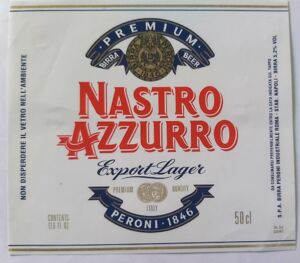 Drink Label: Nastro Azzurro (Birra Peroni Industriale, ItalyCol:IT-BEER ...
