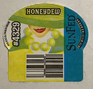 Pegatina de Fruta: SunFed Honeydew (MéxicoCol:MX-FR-00170