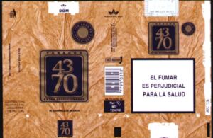 Cigarette Pack: 43/70 (Argentina(43/70) Col:AR-CT-0648