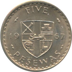 Coin: 5 Pesewas (Ghana(1967~2007 - Second Cedi) WCC:km15