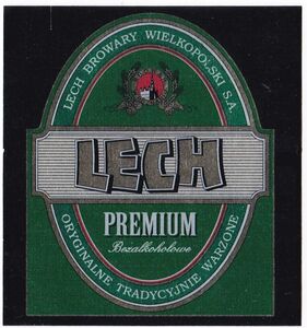 Drink Label: Lech Premium (Lech Browary Wielkopolski, PolandCol:PL-BEER ...