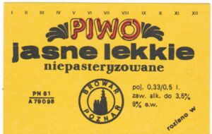 Drink Label: Piwo jasne lekkie (Lech Browary Wielkopolski, PolandCol:PL ...