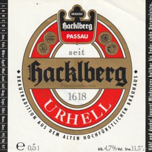 Drink Label: Hacklberg Urhell (Brauerei Hacklberg, Germany, Federal ...