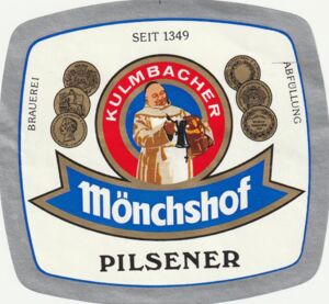 Drink Label: Mönchshof Pilsener (Kulmbacher Mönchshof-Bräu, Germany ...