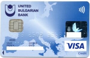 Bank Card: United Bulgarian Bank Visa Blue Map Chip - 01/17 (United ...
