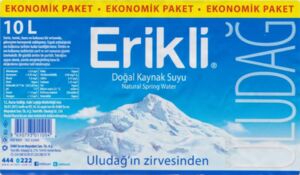 Drink Label: ERİKLİ - Doğal Kaynak Suyu - Natural Spring Water (Erikli ...