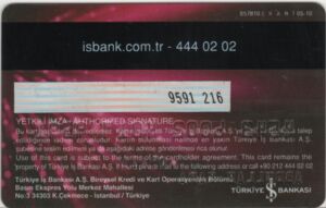 Bank Card: Maximum (Türkiye İş Bankası, Turkey) Col:TR-VI-0116.01