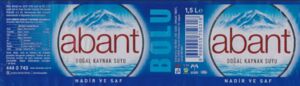 İçki Etiketi: Abant - Doğal Kaynak Suyu - Natural Spring Water (Kaya ...