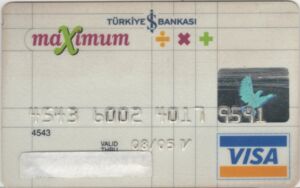 Bank Card: Maximum (Türkiye İş Bankası, Türkiye (Turkey)Col:TR-VI-0637.03 💳