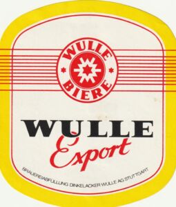 Drink Label: Wulle Export (Brauerei Wulle, Germany, Federal RepublicCol ...