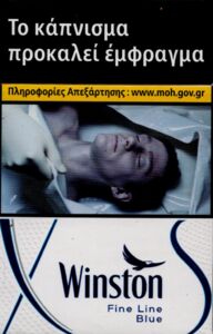 Paquete de Cigarrillos: Winston Blue Fine Line 2020 (Grecia(Winston ...