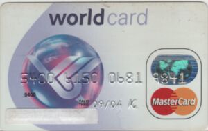 Bank Card: World Card (Yapi Kredi Bankasi, Turkey) Col:TR-MC-0270.03