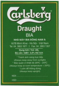 Drink Label: Carlsberg Draught Bia (South East Asia Brewery, VietnamCol ...