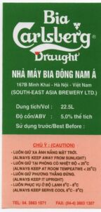 Drink Label: Carlsberg Draught Bia (South East Asia Brewery, VietnamCol ...