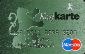 Bank Card: Lion (LATVIJAS KrajBANKA, LatviaCol:LV-MS-0066