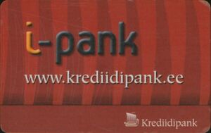 Bank Card: Internet Banking 1 (Krediidipank, EstoniaCol:EE-GM-0008